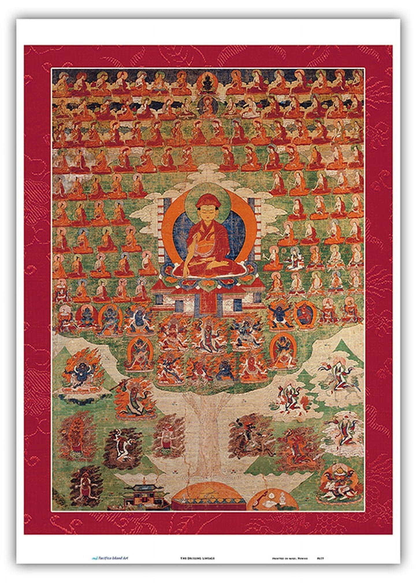 The Drikung Lineage - Field of Accumulation Practice - Vintage Tibetan ...
