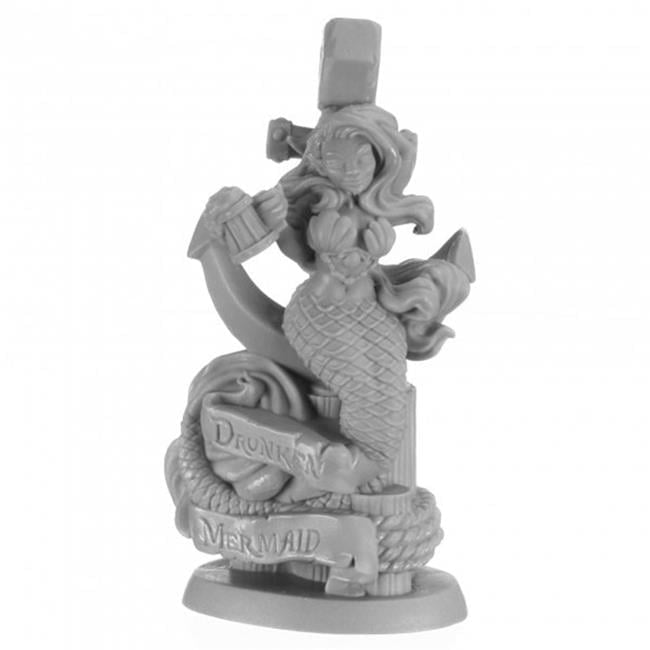 The Drunken Mermaid Miniature Figure 25mm Heroic Scale Reaper Bones USA ...