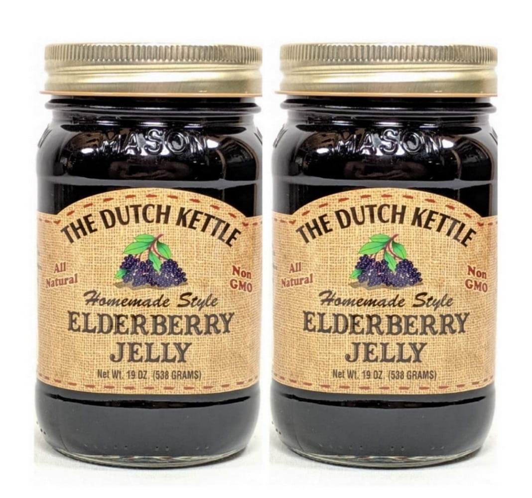 The Dutch Kettle Amish Homemade Style Elderberry Jelly 2 - 19 Oz ...