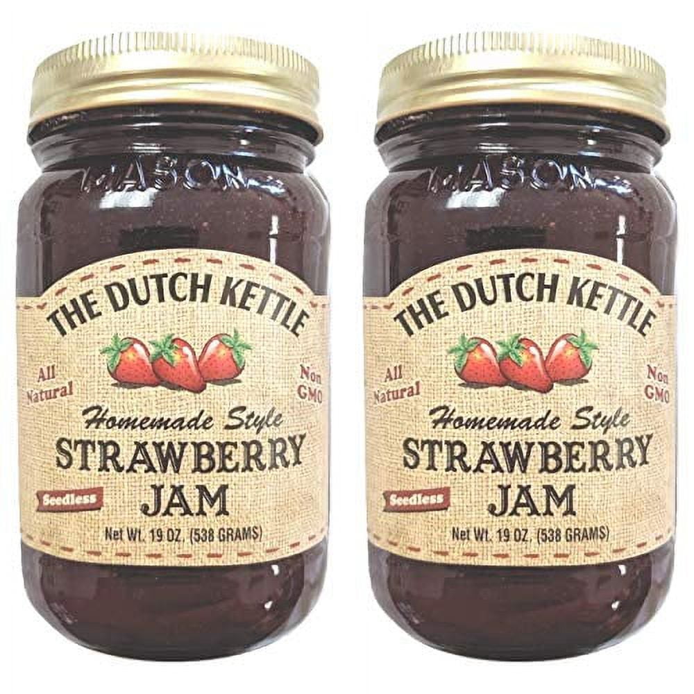 The Dutch Kettle Amish Homemade Style Strawberry Jam Seedless 2 - 19 Oz ...