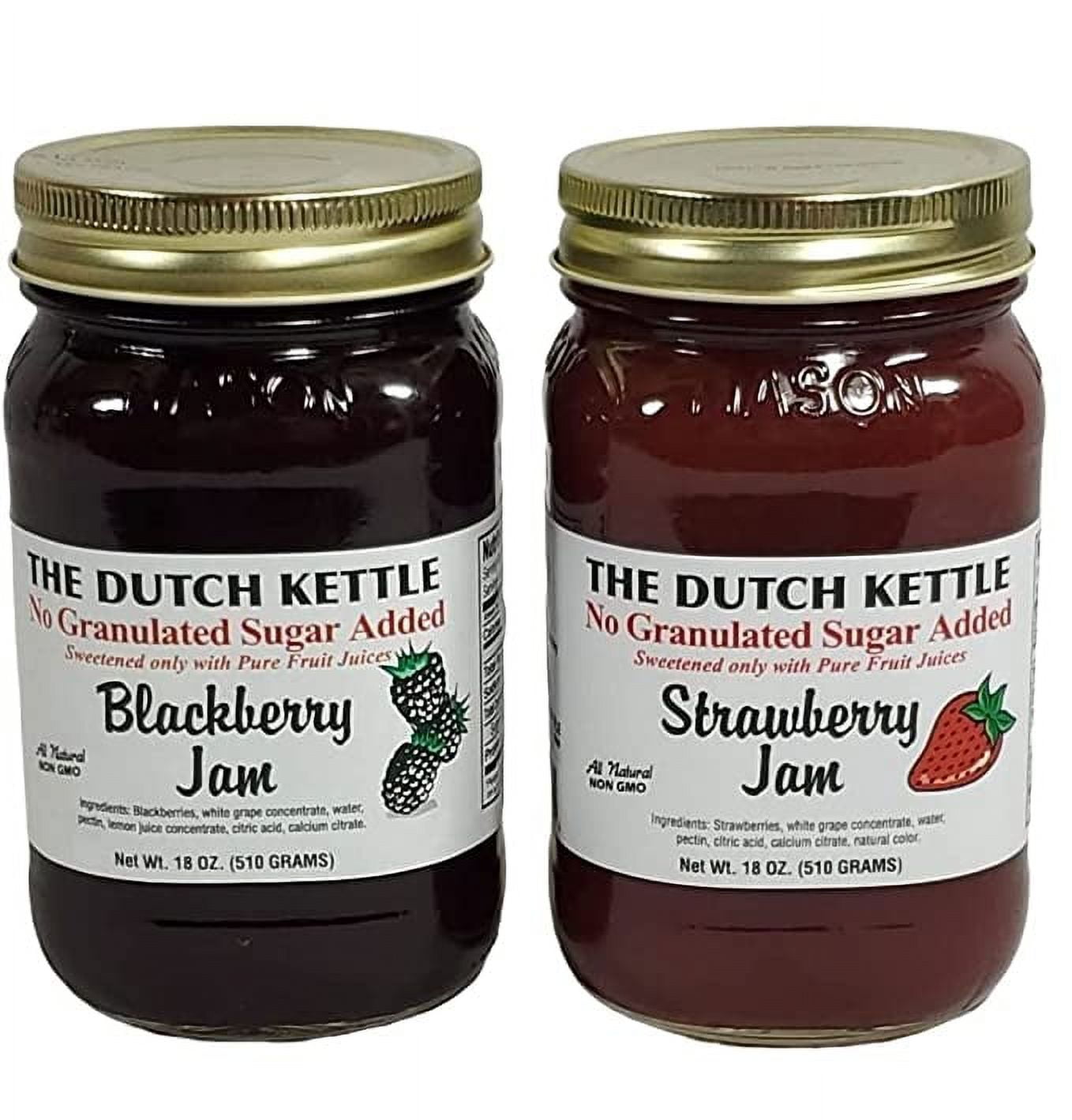 The Dutch Kettle Amish Real Spreadable Preserves, Sugar-Free Blackberry ...