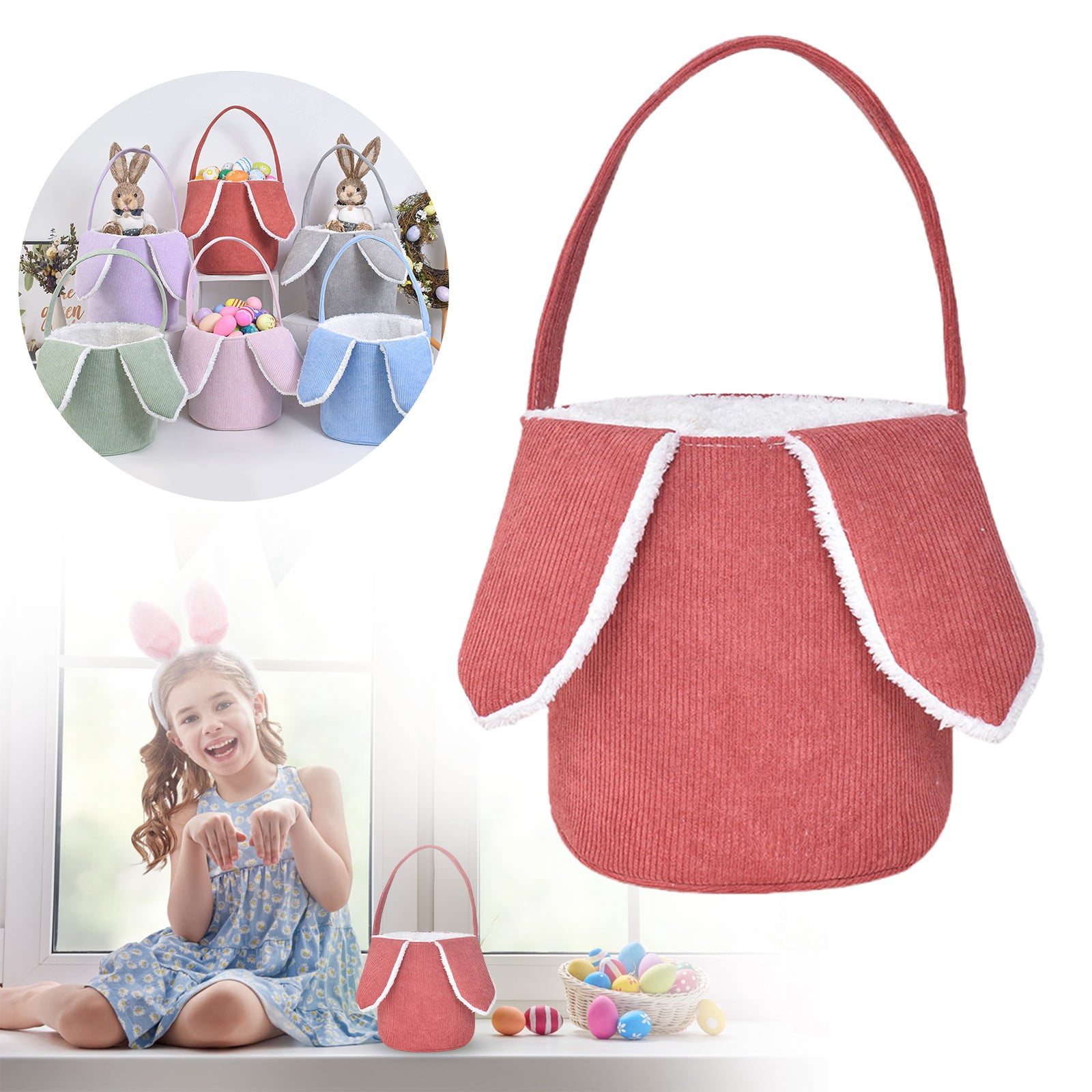 The Easter Bunny Carries A Red Basket|Bunny Easter Basket Classic ...