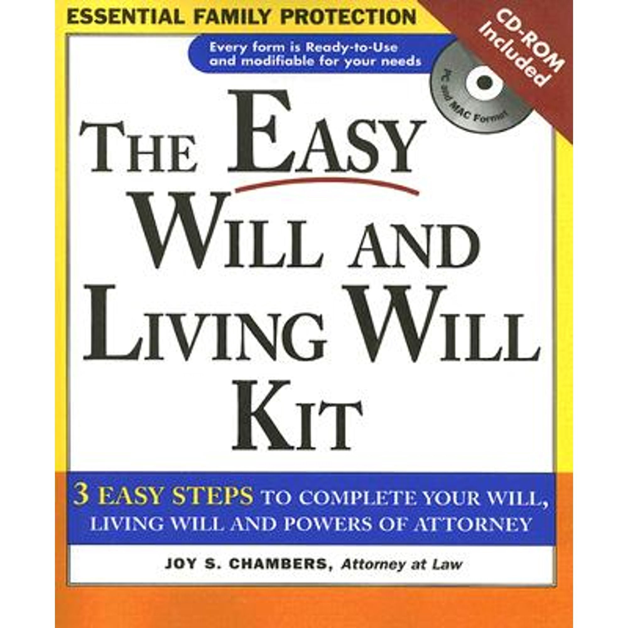 Pre-Owned The Easy Will and Living Will Kit: A Simple Plan Everyone ...