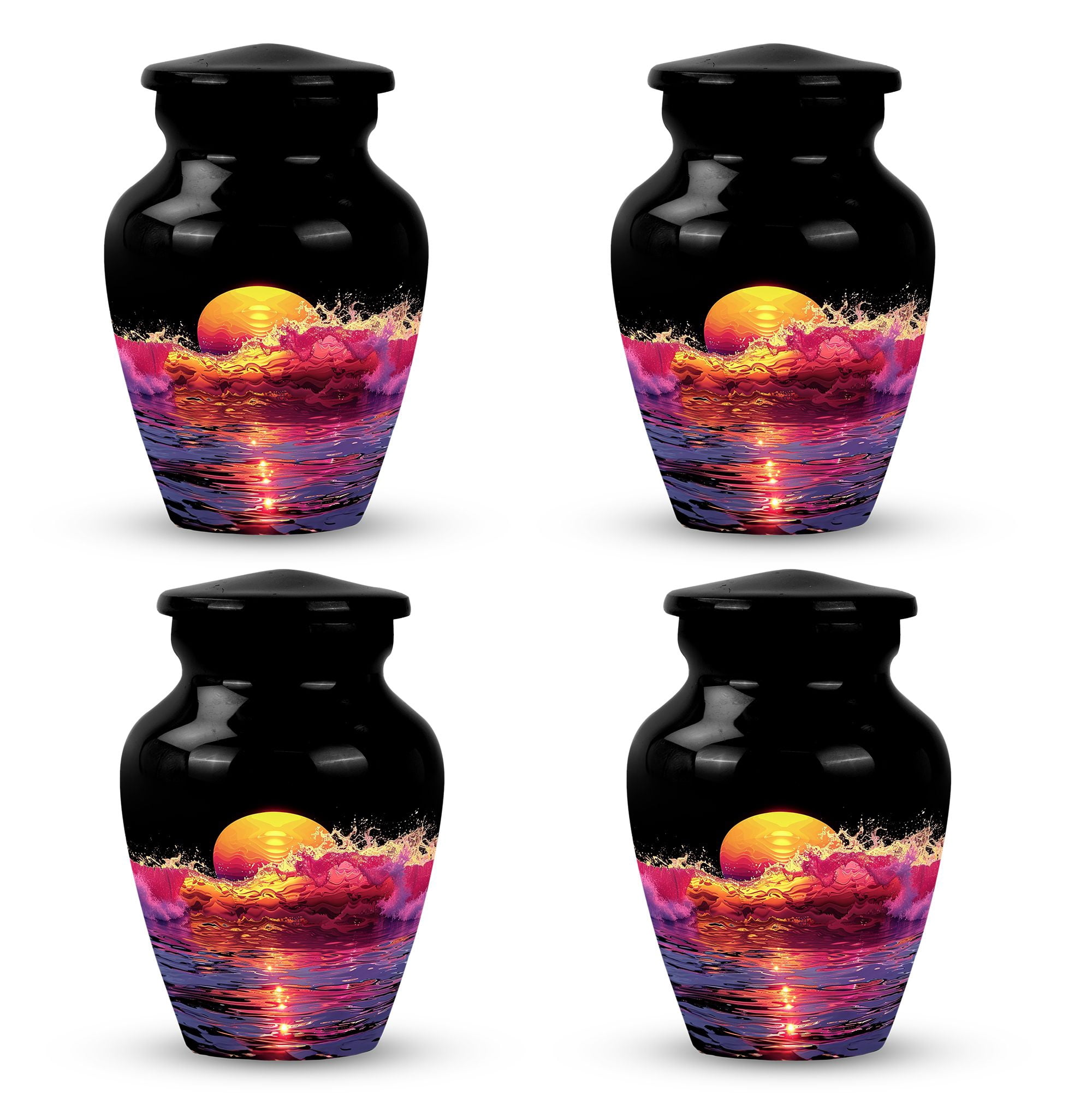 The Ebb And Flow Of The Sunlit Crimson Waves, Small Keepsake Urns ...