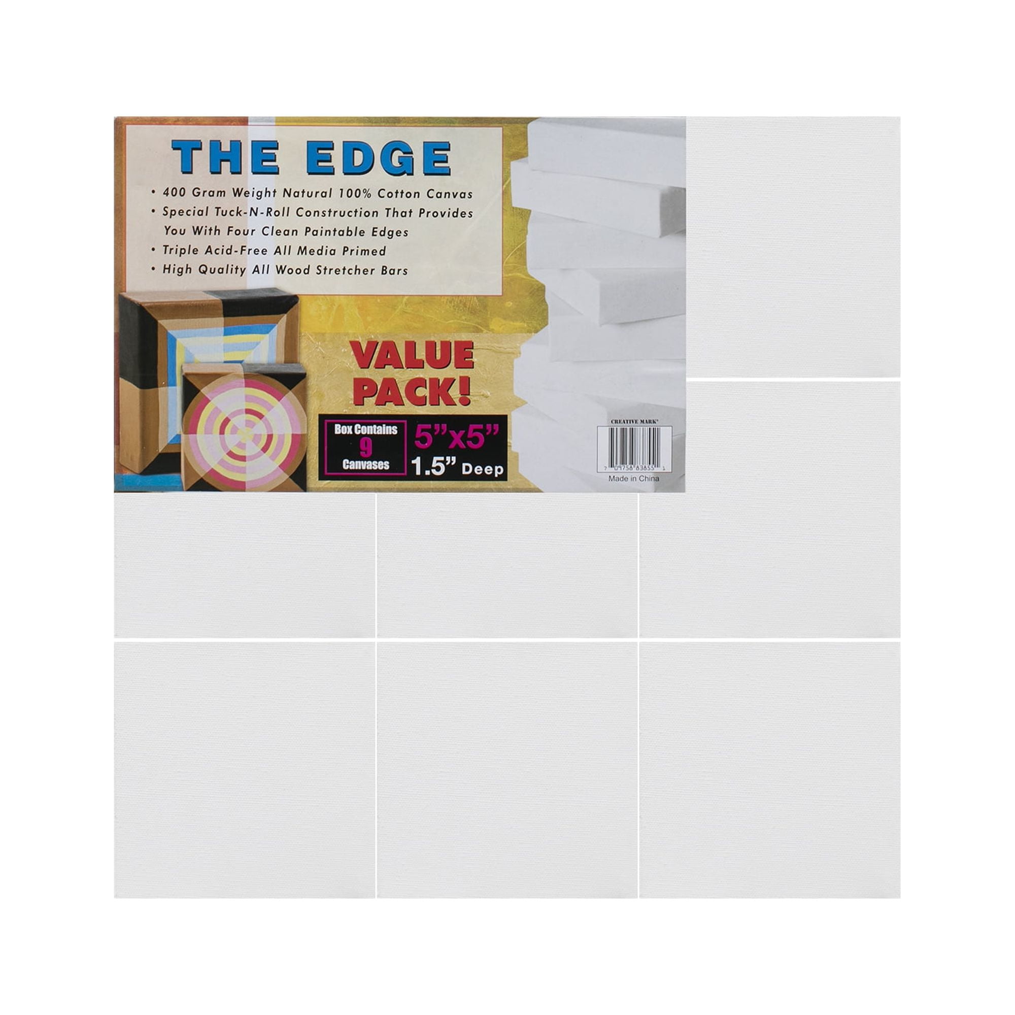 The Edge All Media Cotton Canvas - Mini Gallery 1-1/2" Deep, Triple ...