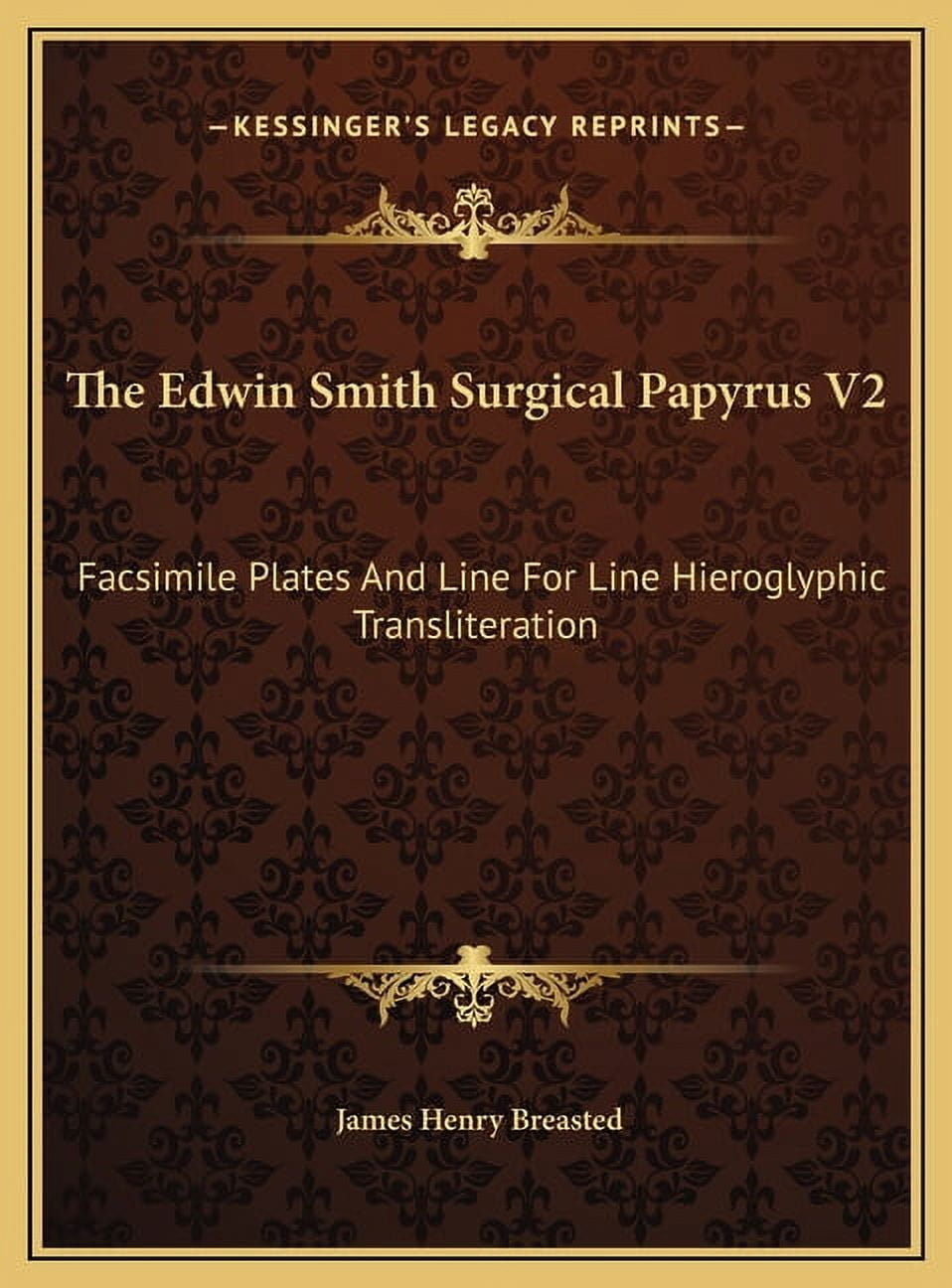 The Edwin Smith Surgical Papyrus V2 (Hardcover) - Walmart.com