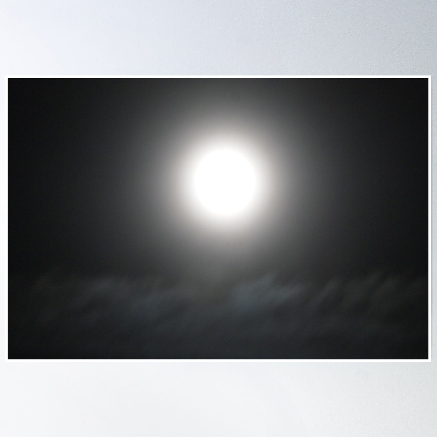 The Eerie Moon Lit Sky Poster Wall Art, Modern Wall Decor, 24x36 ...