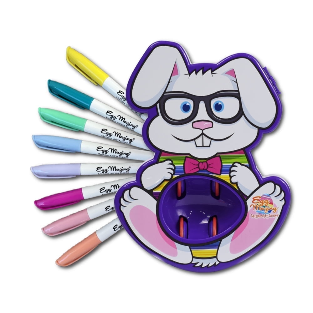 EggMazing Bunny Easter Dye Free Spinning Craft Egg Decorating Kit with ...