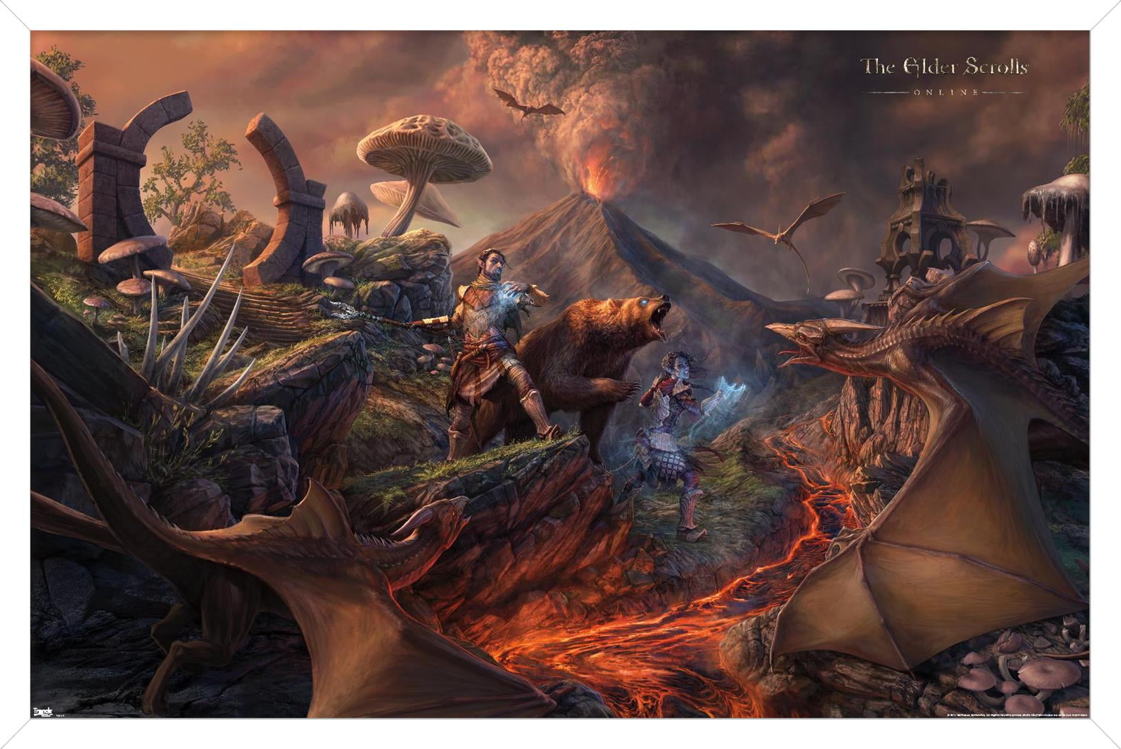 The Elder Scrolls: Online - Battle Wall Poster, 22.375" x 34" Framed ...