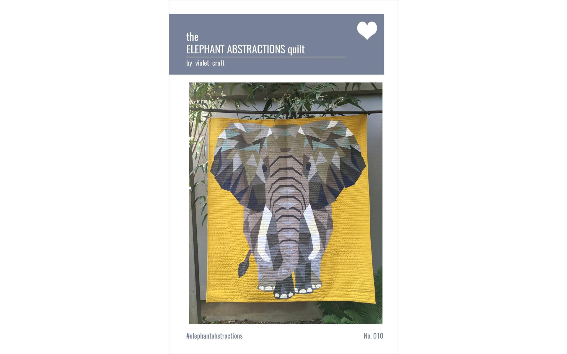 The Elephant Abstractions Quilt Pattern by Violet Craft - Walmart.com
