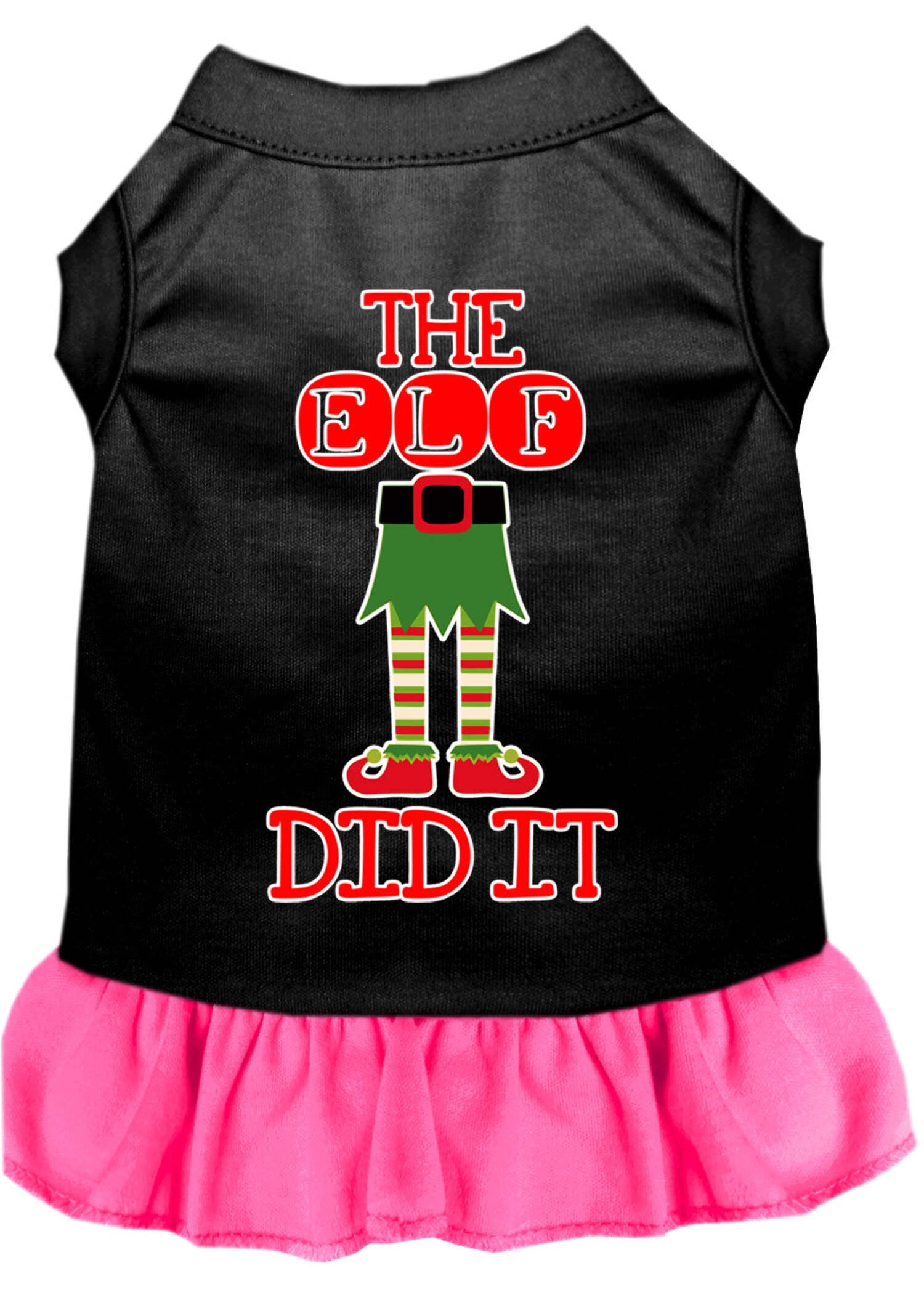 Christmas Pet Dog Cat Dress Screen Printed, "The Elf Did It" - Walmart.com