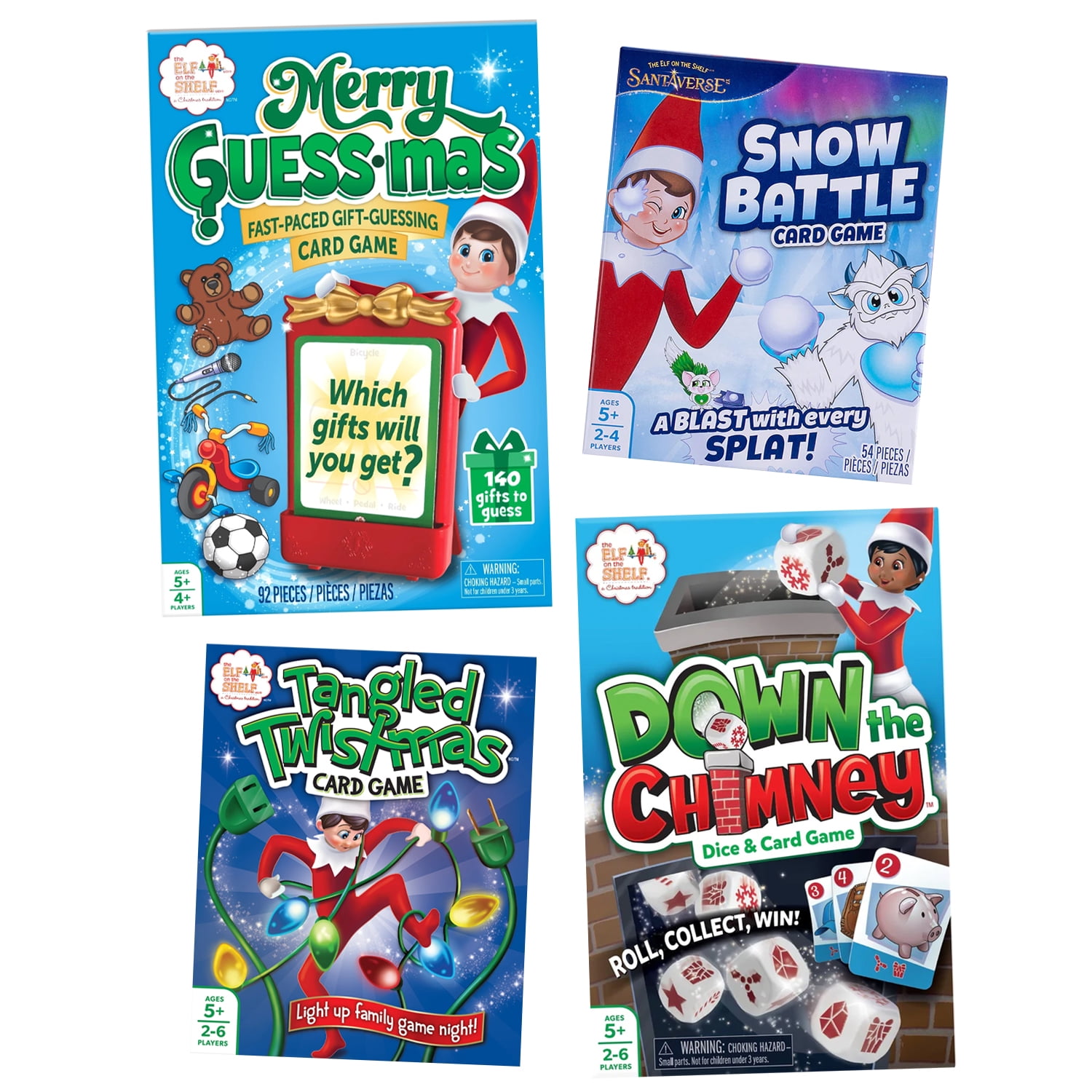 The Elf on The Shelf Games Set: Snow Battle, Merry Guess-mas, Tangle ...