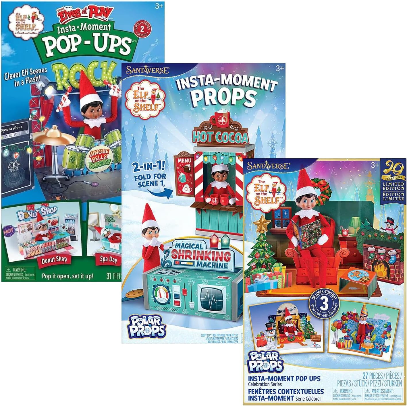 The Elf on The Shelf Insta-Moment Props Bundle of 3: Polar Props 20th ...