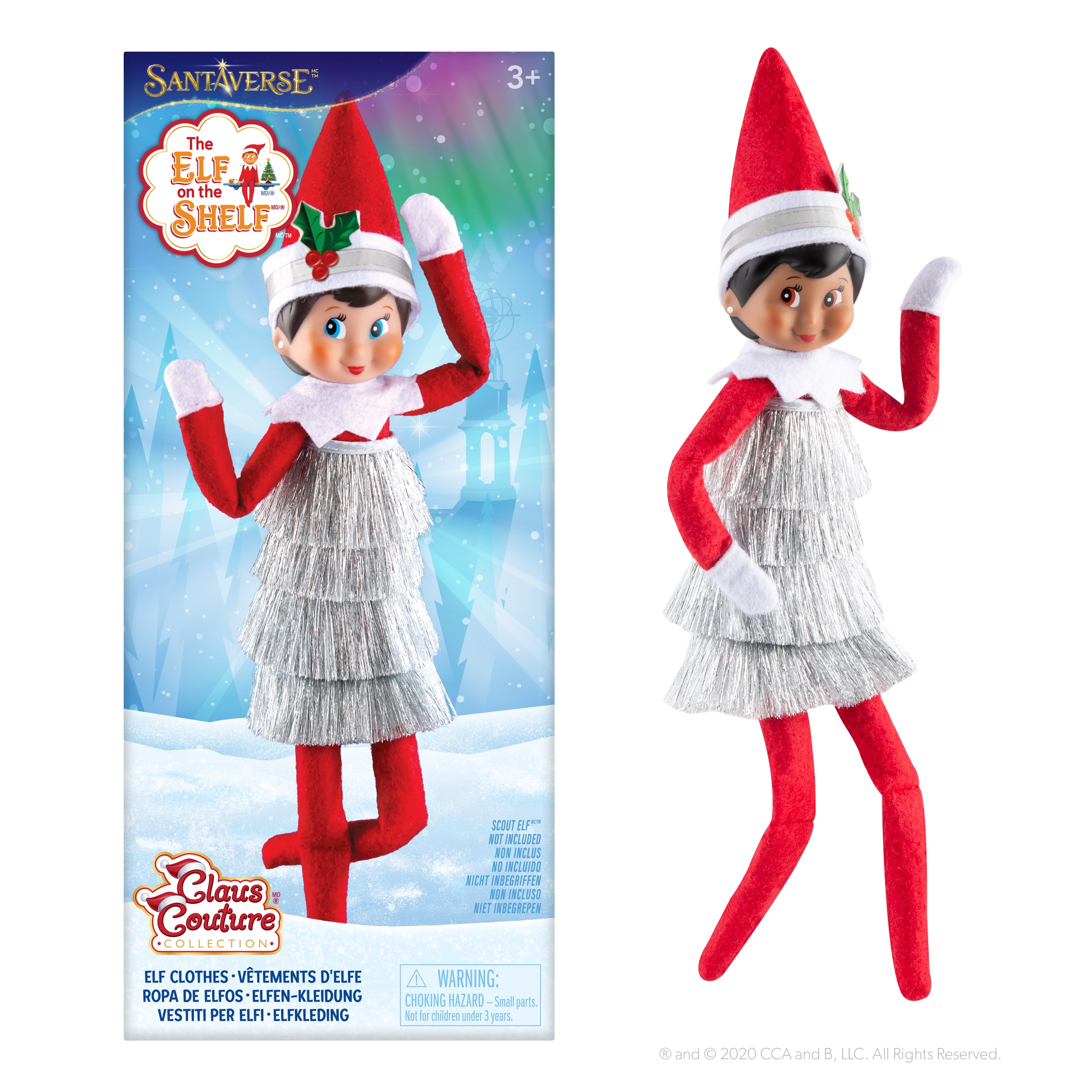 The Elf on the Shelf Claus Couture Tiny Tinsel Dress – Scout Elf Outfit ...