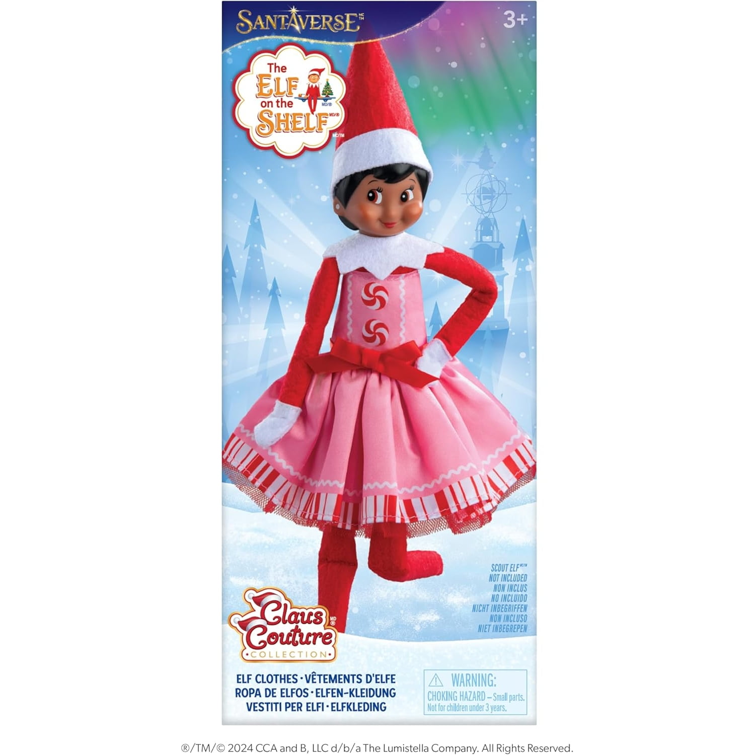 The Elf on the Shelf - Claus Couture: Pink Peppermint Party Dress - Walmart.com