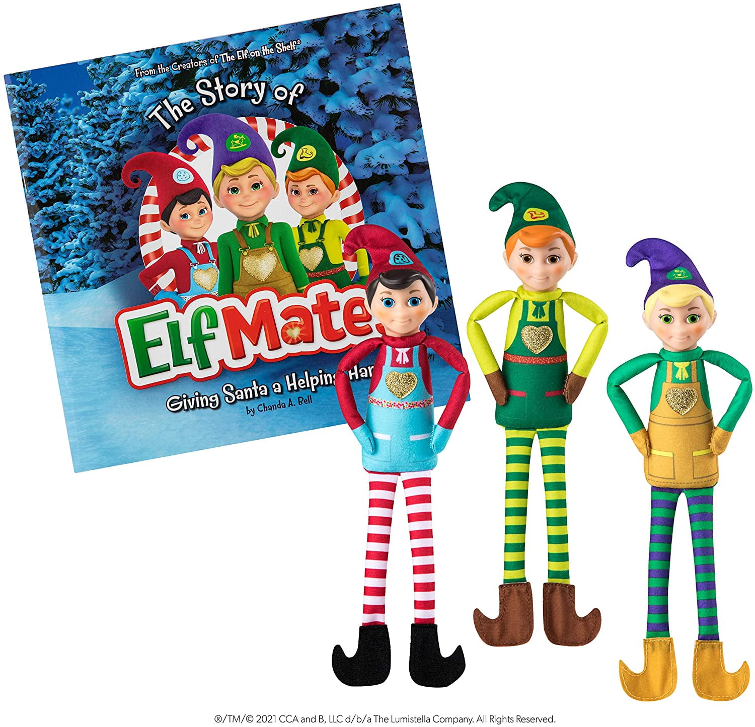The Elf on the Shelf Elf Mates Three-Pack & Storybook - Walmart.com