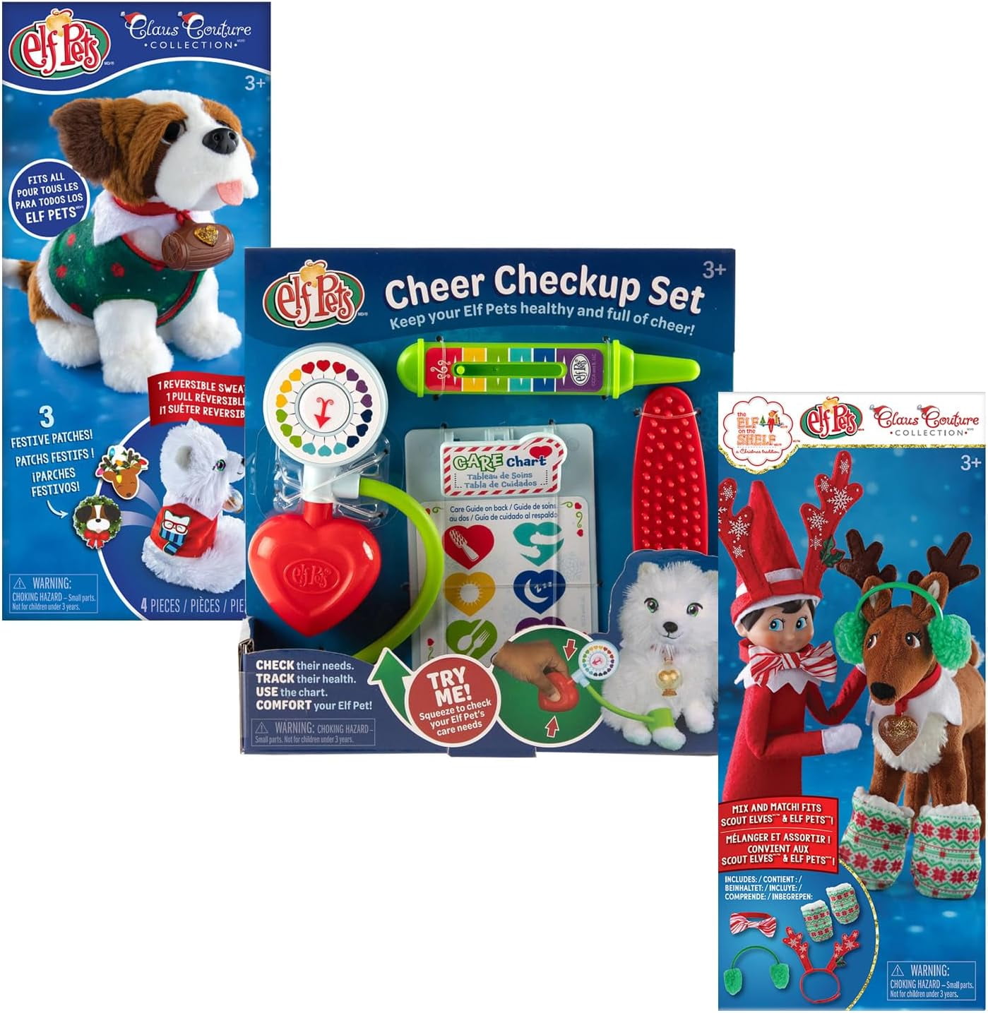 The Elf on the Shelf Elf Pets Accessories Christmas Set: Cheer Checkup ...