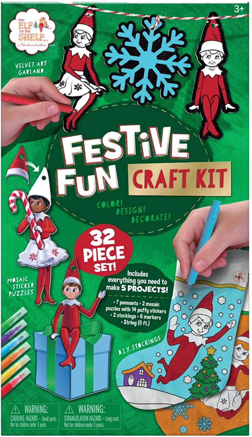 The Elf on the Shelf Festive Fun Craft Kit, 32 Pieces - Walmart.com