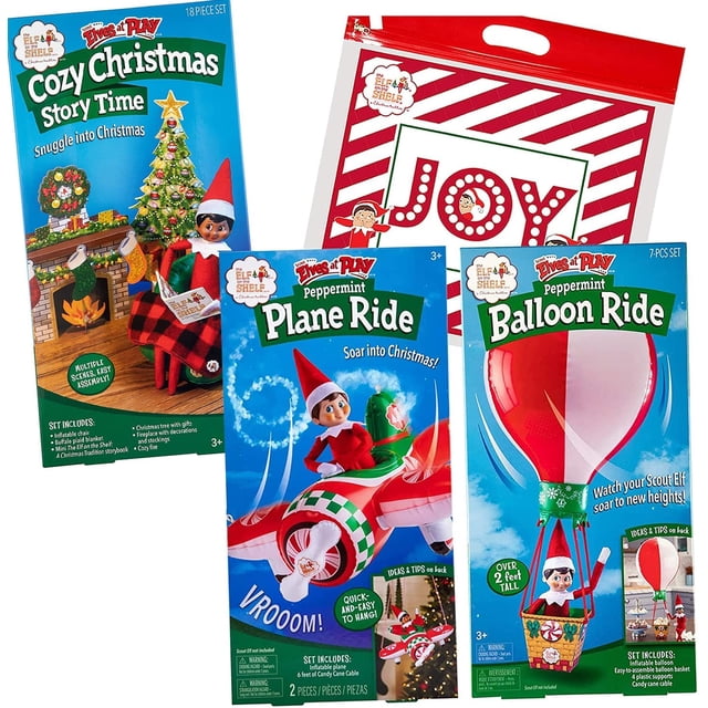 The Elf on the Shelf Scout Elves at Play Set: Cozy Christmas Story Time ...