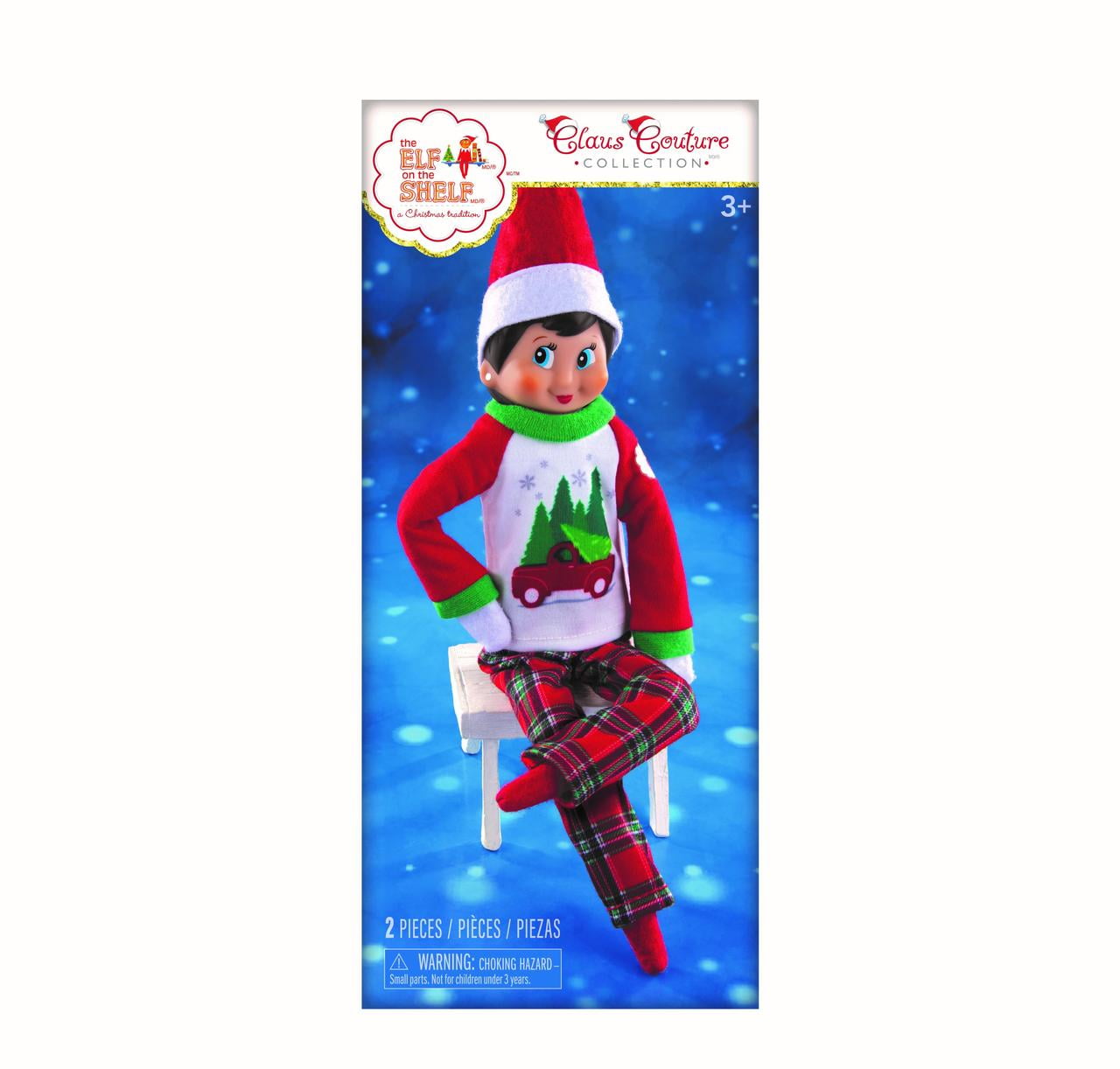 The Elf on the Shelf Scout Elf Pajamas, Tree Farm Graphic Top and ...