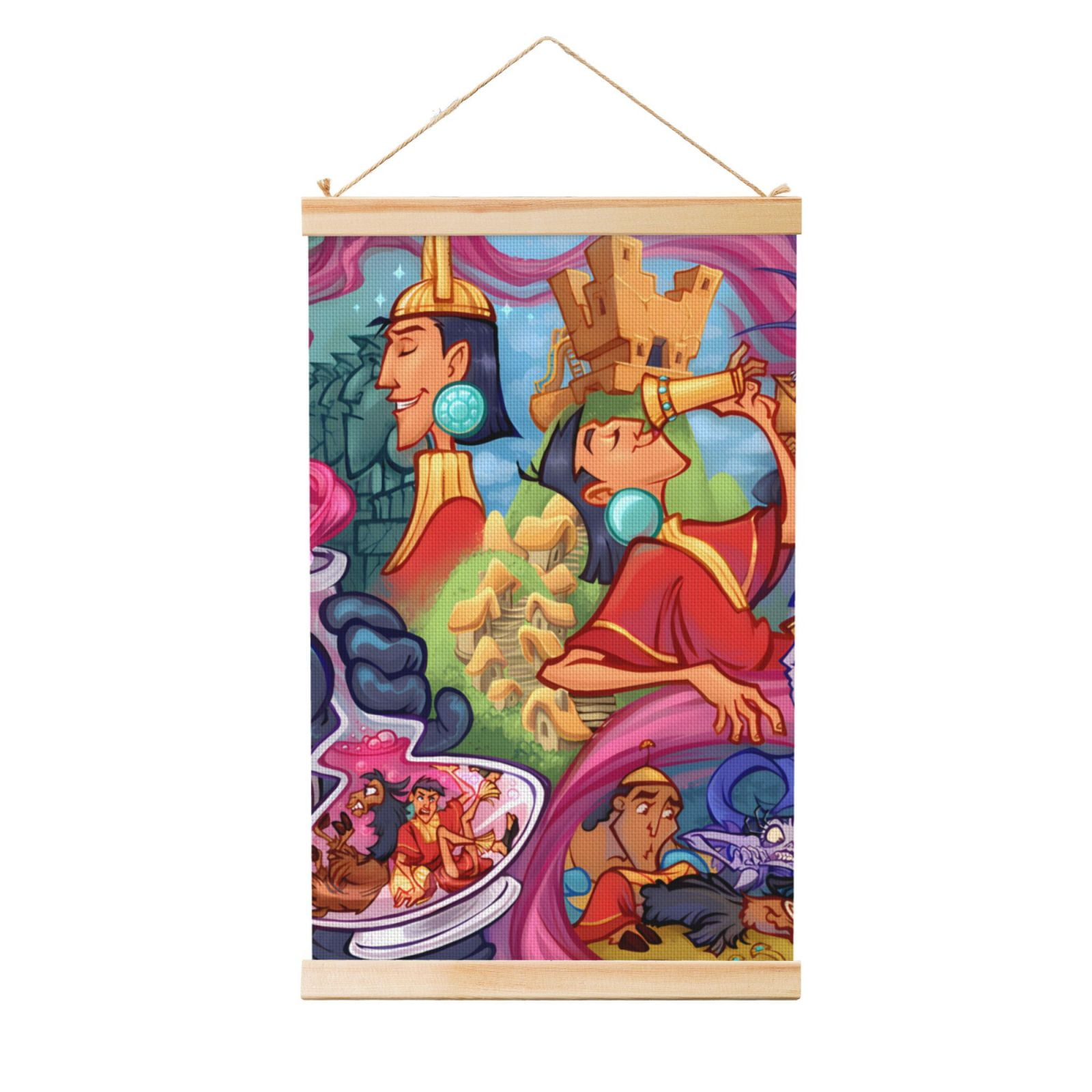 The Emperor'S New Groove Posters For Room Wall Art Wooden Shaft Hanging ...