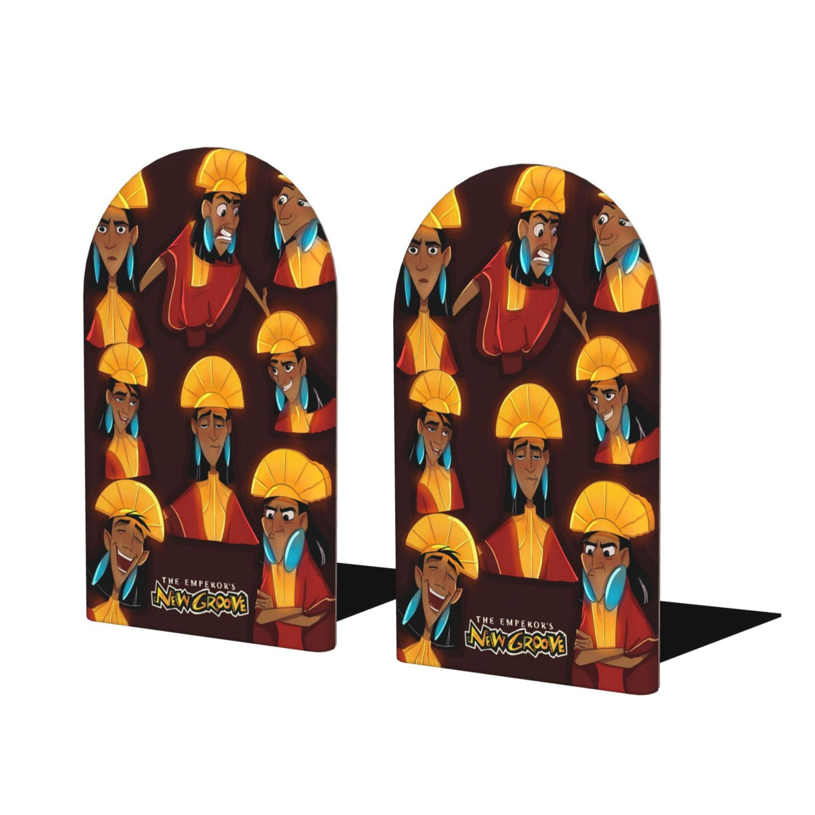 The Emperor'S New Groove Wood Bookends, Non-Skid Bookend For Shelves ...