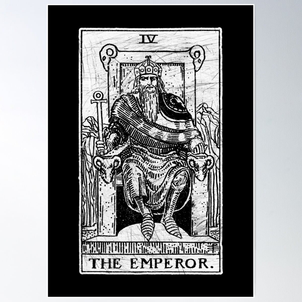 The Emperor Tarot Card - Major Arcana - Fortune Telling - Occult Poster ...