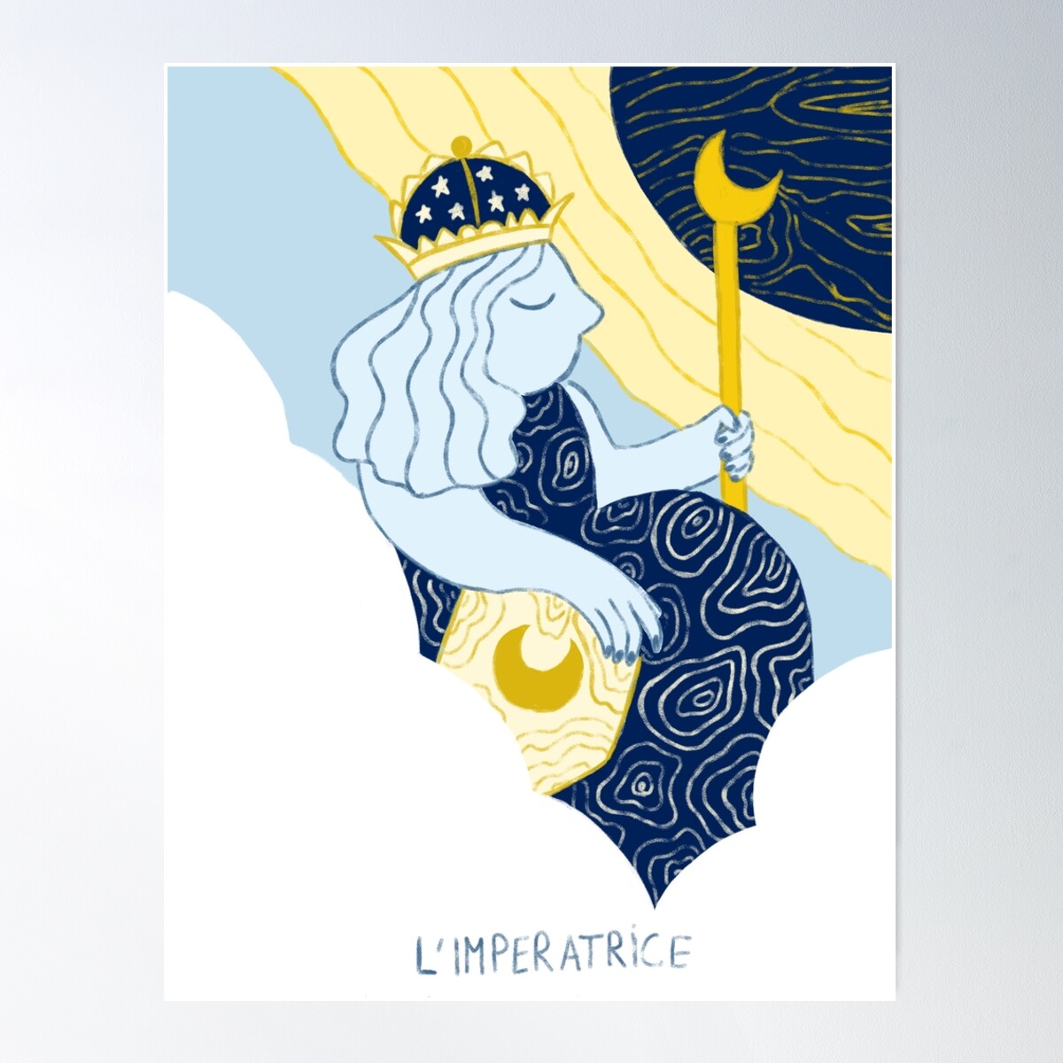 The Empress Tarot Poster Wall Art, Modern Wall Decor For Living Room ...