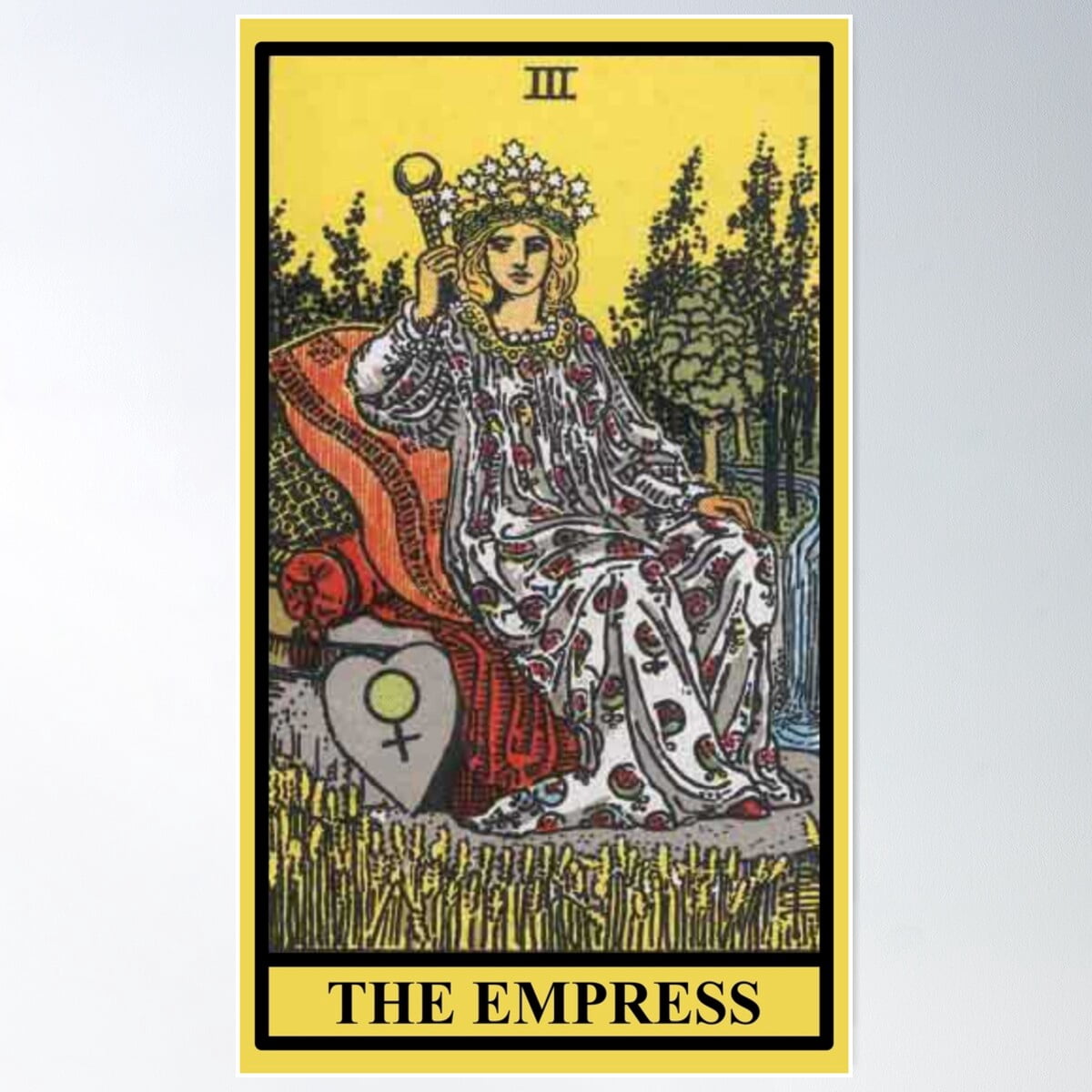 The Empress Tarot Poster Wall Art, Modern Wall Decor For Living Room ...