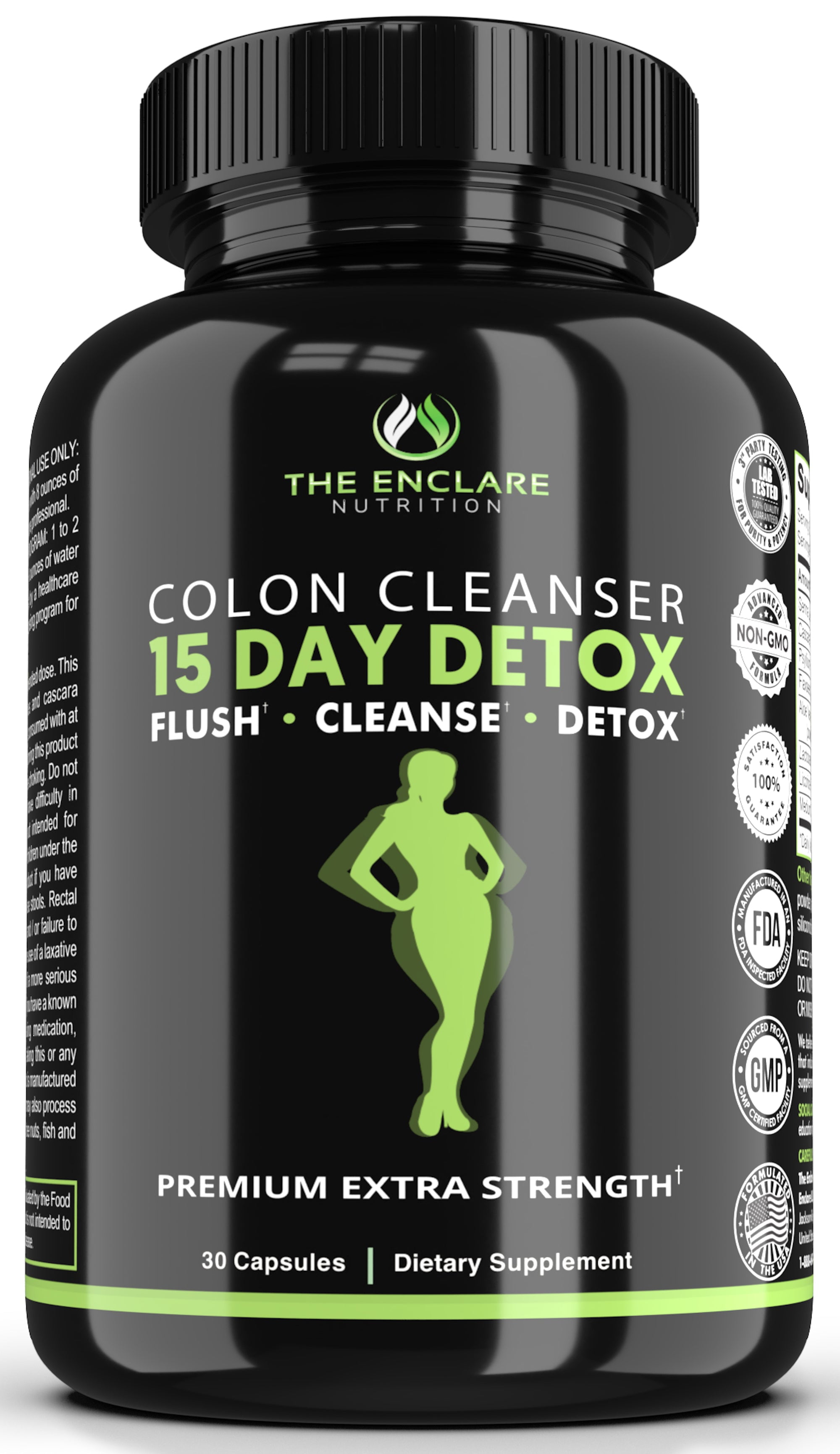 Enclare Nutrition 15-Day Detox Colon Cleanser, Extra-Strength, Natural ...
