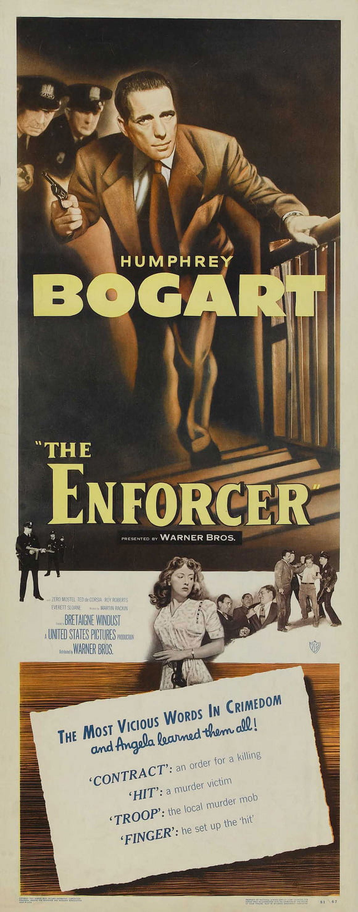 The Enforcer Poster Movie Insert 14 x 36 In - 36cm x 92cm Humphrey ...