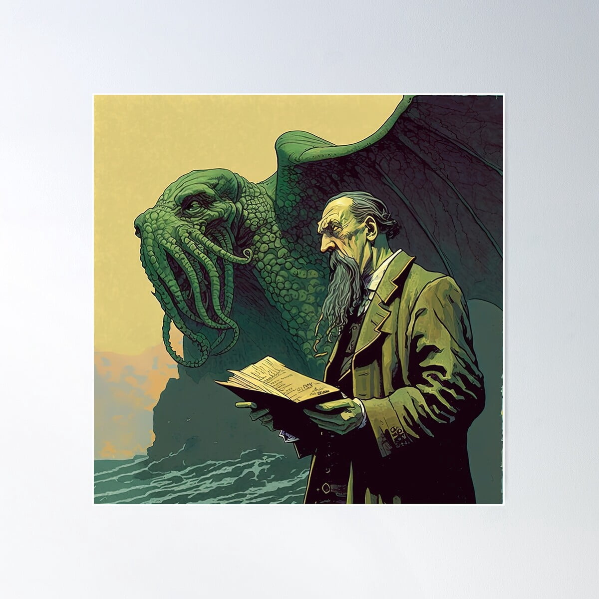 The Enigmatic Cthulhu: A Lovecraftian Monster In Art Poster Wall Art ...