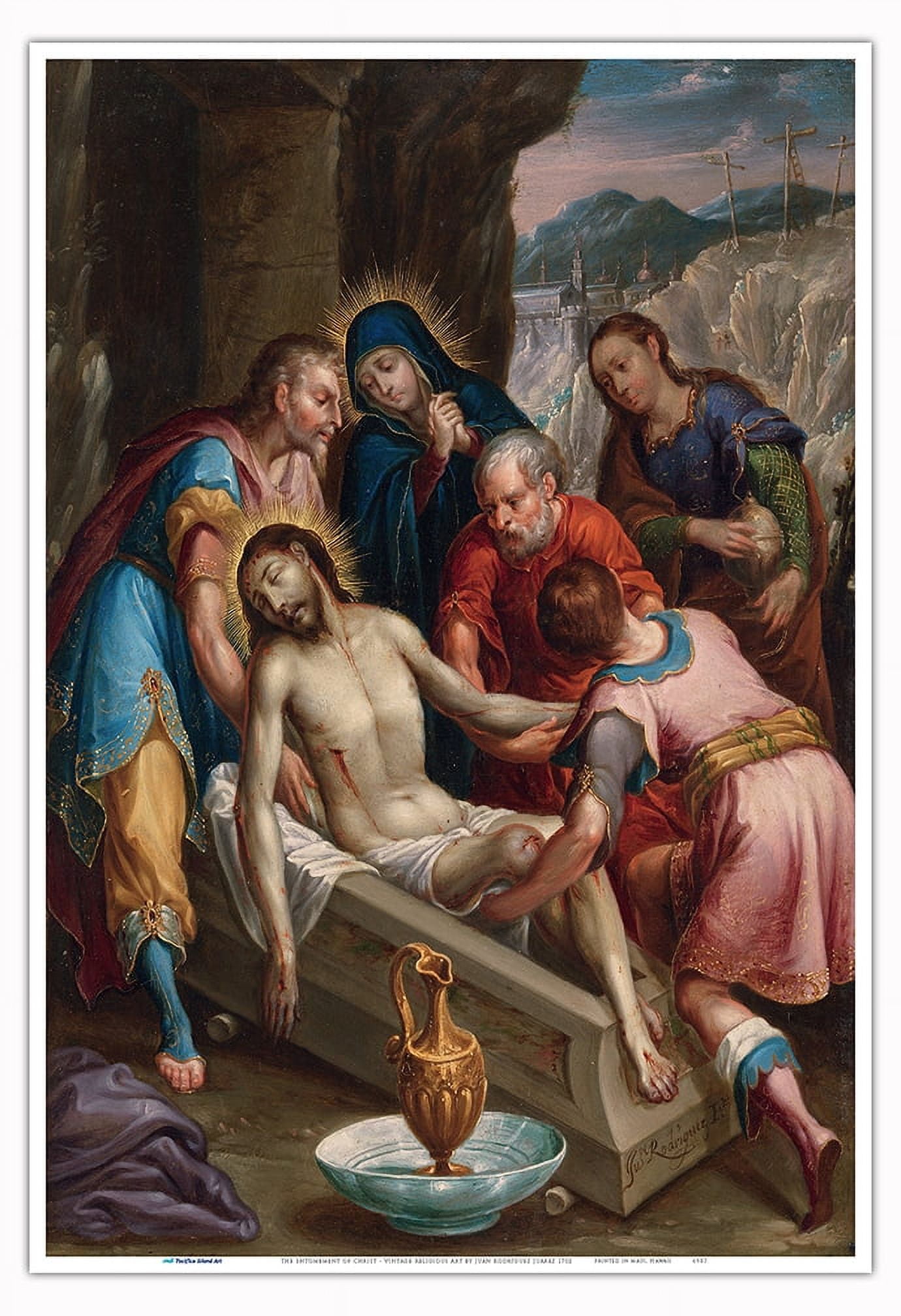 The Entombment of Christ - Vintage Religious Art by Juan Rodríguez ...