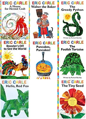 Pre-Owned The Eric Carle Library Featuring 8 Classic Board Books Boxed ...