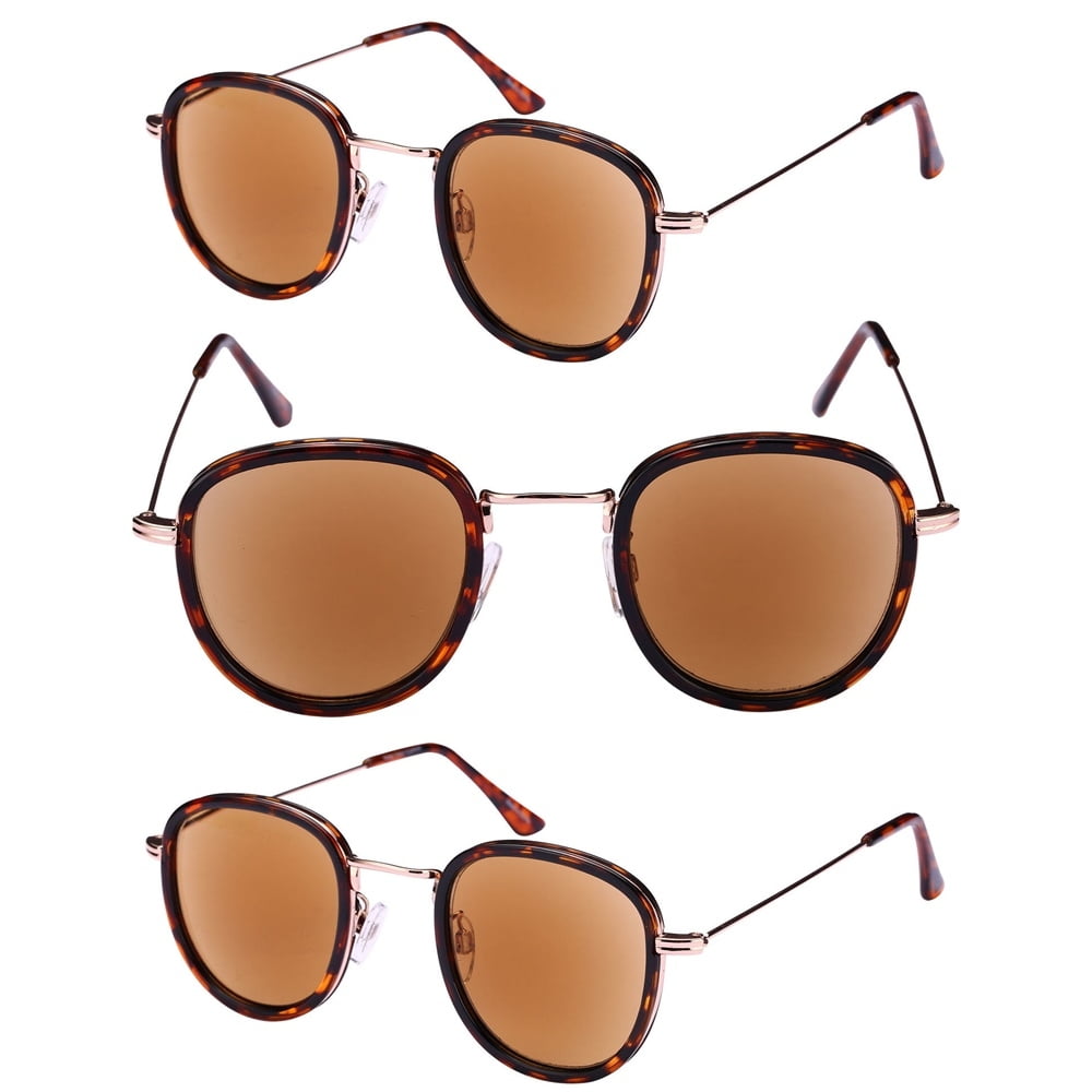 "The Esteemed" 3 Pair of Reading Sunglasses (Non Bifocal) Full Lens Sun ...