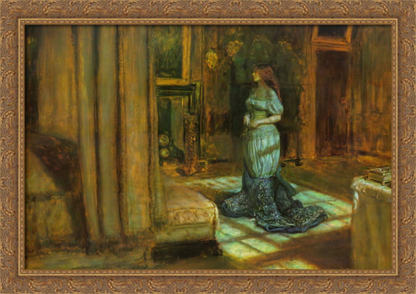 The Eve of Saint Agnes 40x28 Large Gold Ornate Wood Framed Canvas Art ...