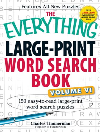Pre-Owned The Everything Large-Print Word Search Book, Volume VI: 150 ...