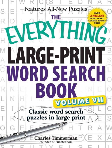 Pre-Owned The Everything Large-Print Word Search Book, Volume Vii ...