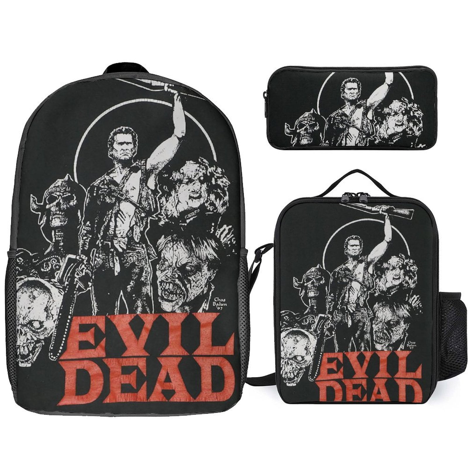 The Evil Dead Anime Print School Bag 3 Pcs Set, Backpack, Lunch Bag ...