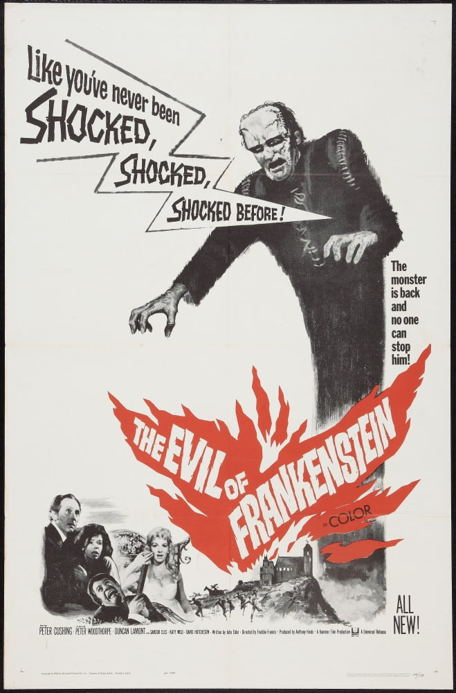 The Evil Of Frankenstein Top: Kiwi Kingston Bottom L-R: Peter Cushing ...