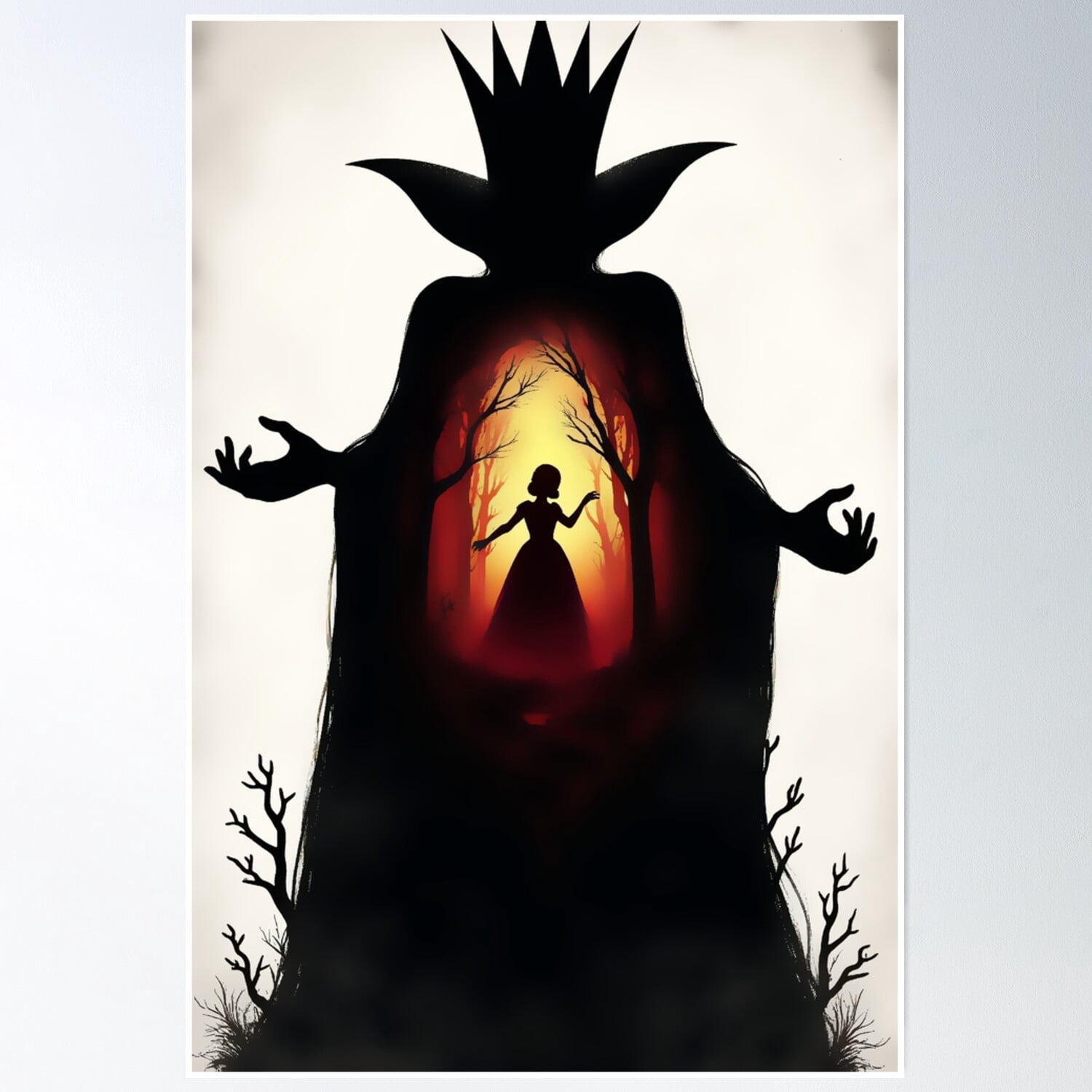 The Evil Queen'S Shadow Poster Wall Art, Modern Wall Decor, 12x18 ...