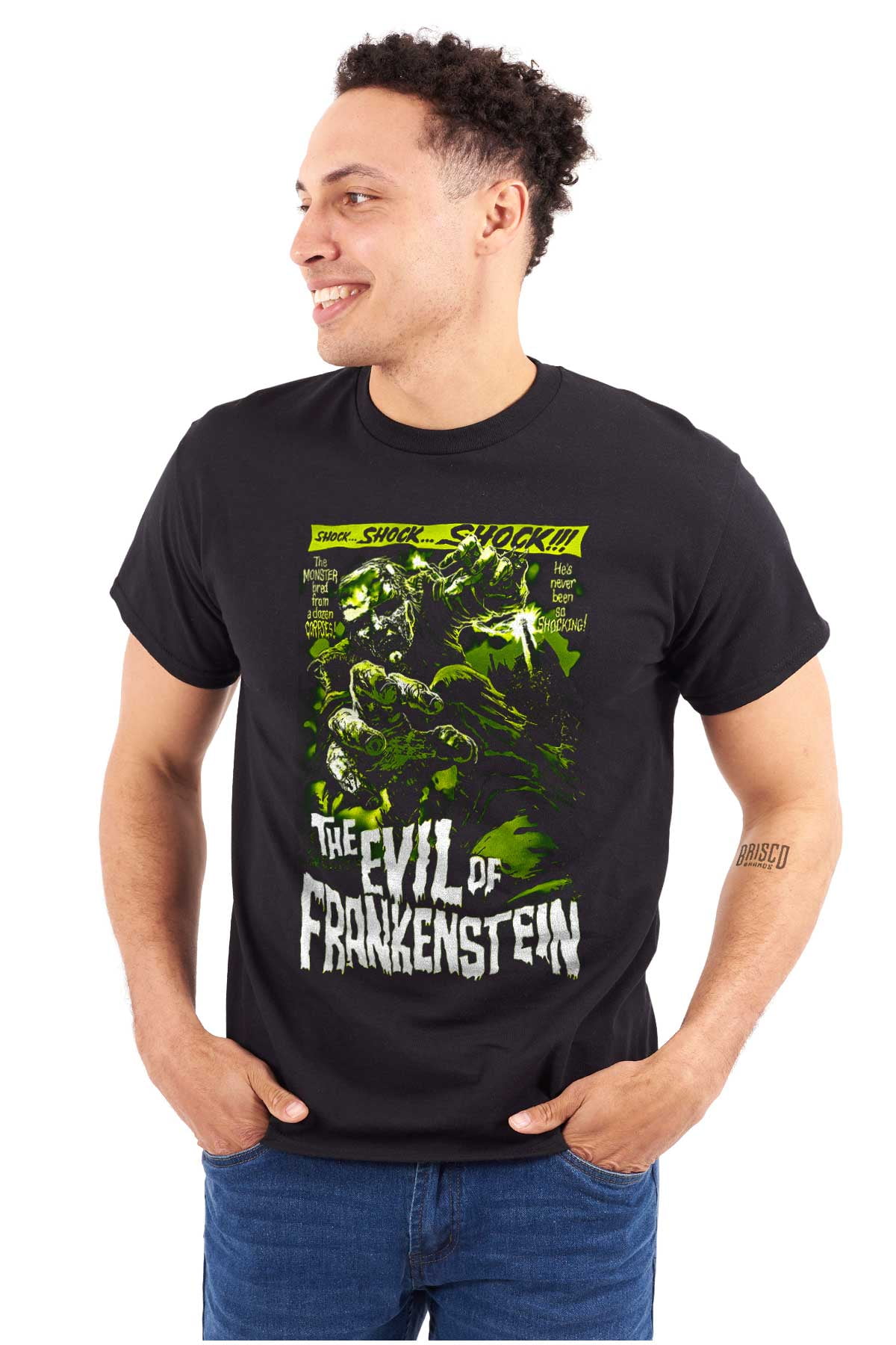 The Evil of Frankenstein Movie Poster Plus Size Crewneck Graphic Tee ...