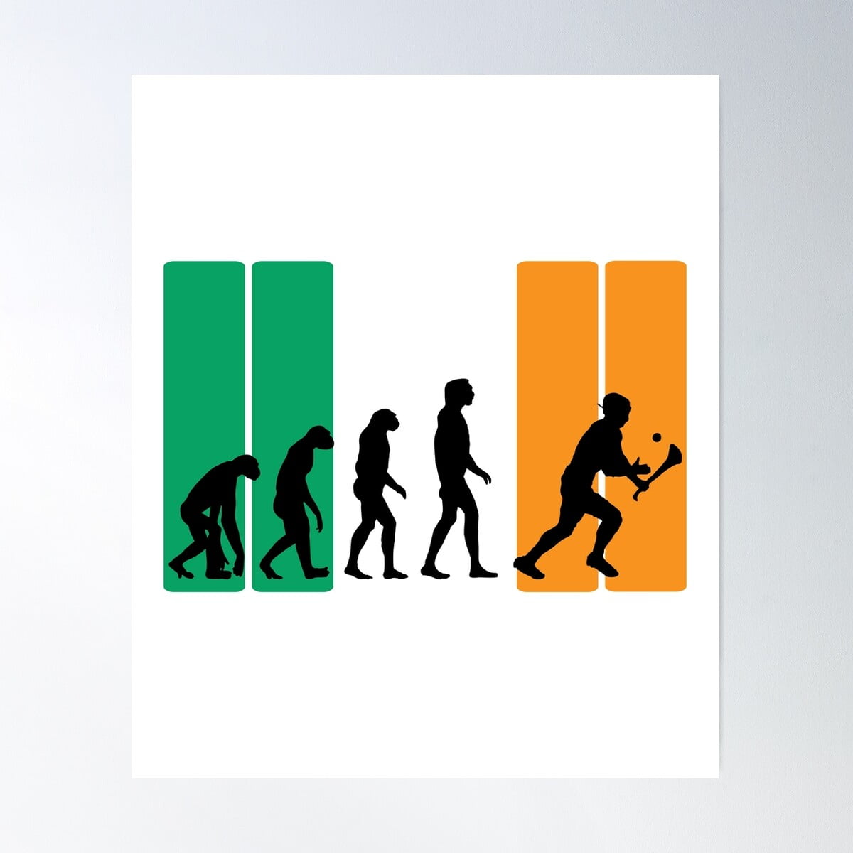 The Evolution Of Hurling Poster Wall Art, Modern Wall Decor, 8x12 ...