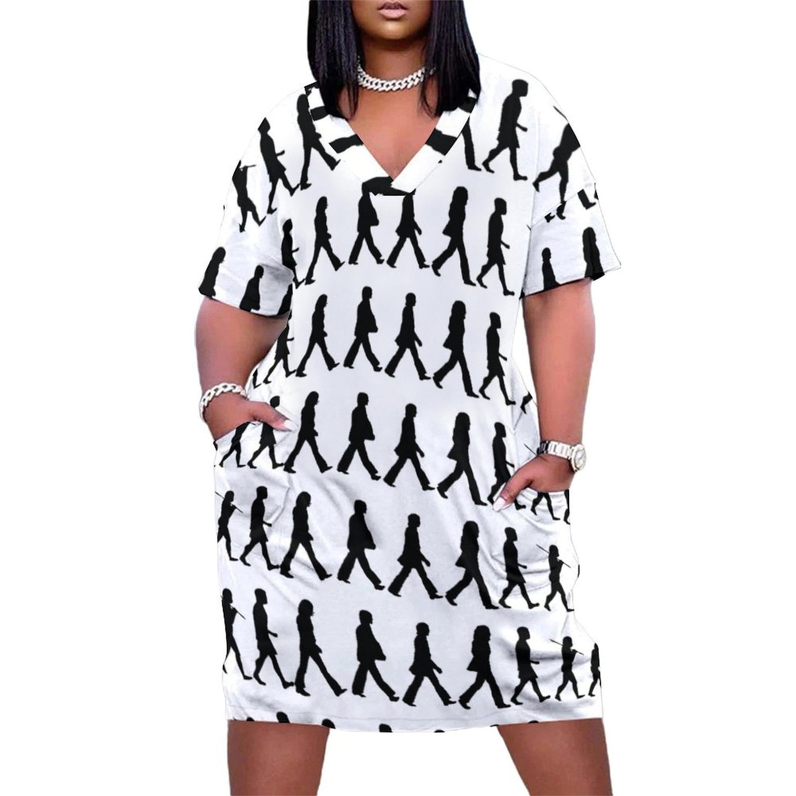 The Evolution of Man & Beatle Loose Pocket Dress women's clothing ...