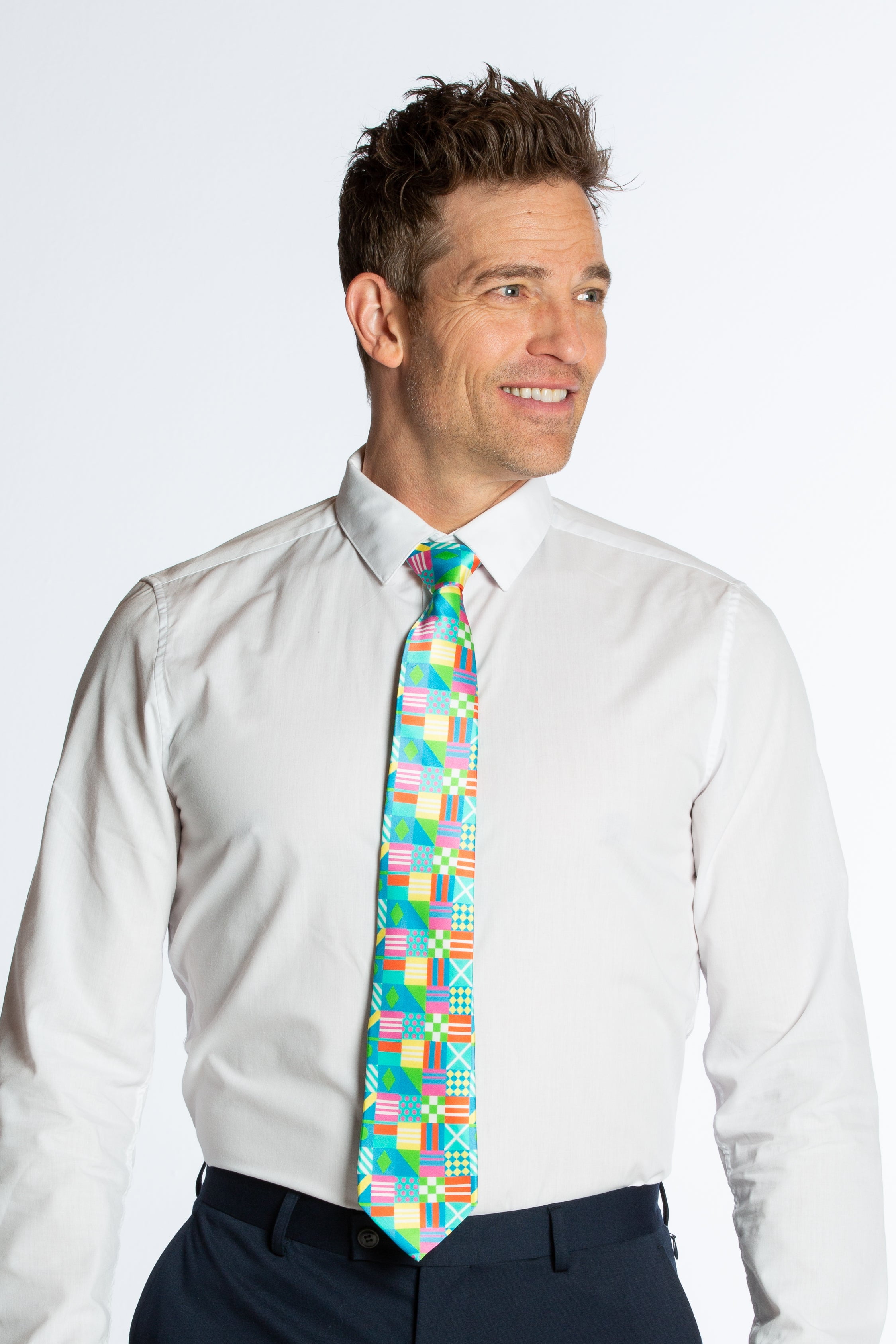 The Executive - Shinesty Patchwork Flag Ultimate Pocket Tie - Walmart.com