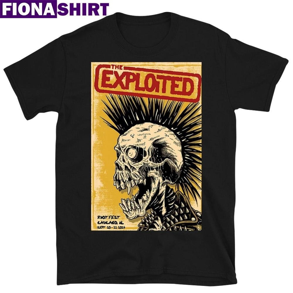 The Exploited Riot Fest Signing Garageland Smartpunk Booth Friday Sept 20 2024 Poster Shirt