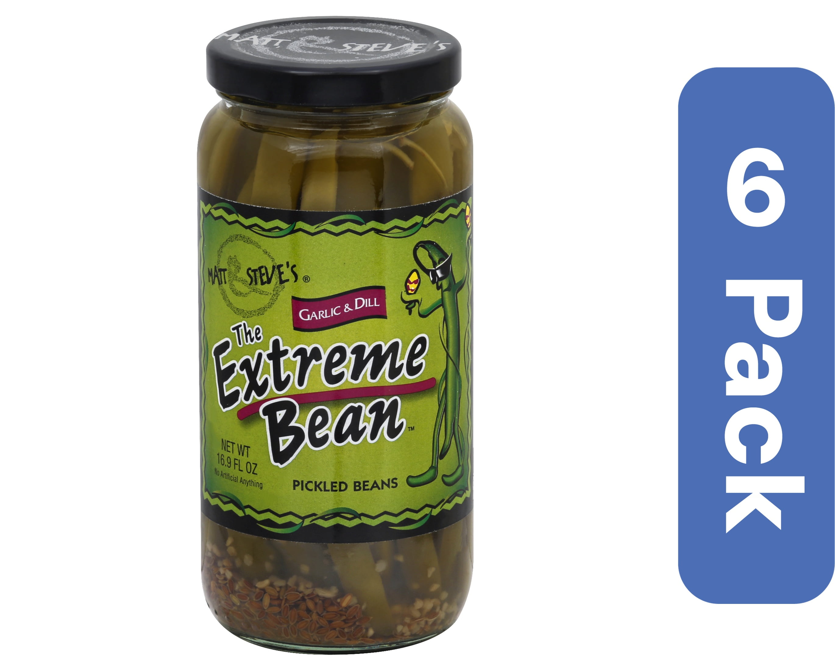The Extreme Bean Pickled Garlic & Dill Beans 16 oz (Pack of 6 ...