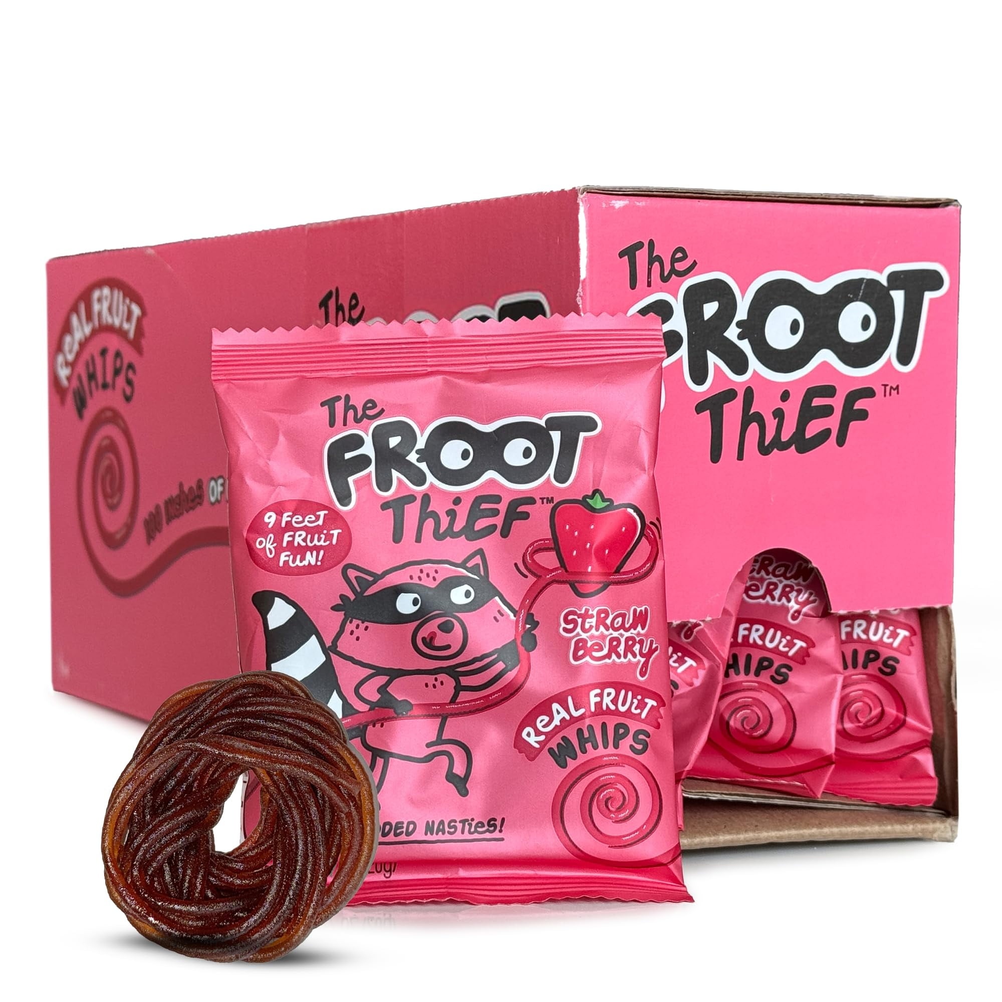 The FROOT Thief Real ESF27 Fruit Snack Whips, Strawberry, Nut Free ...