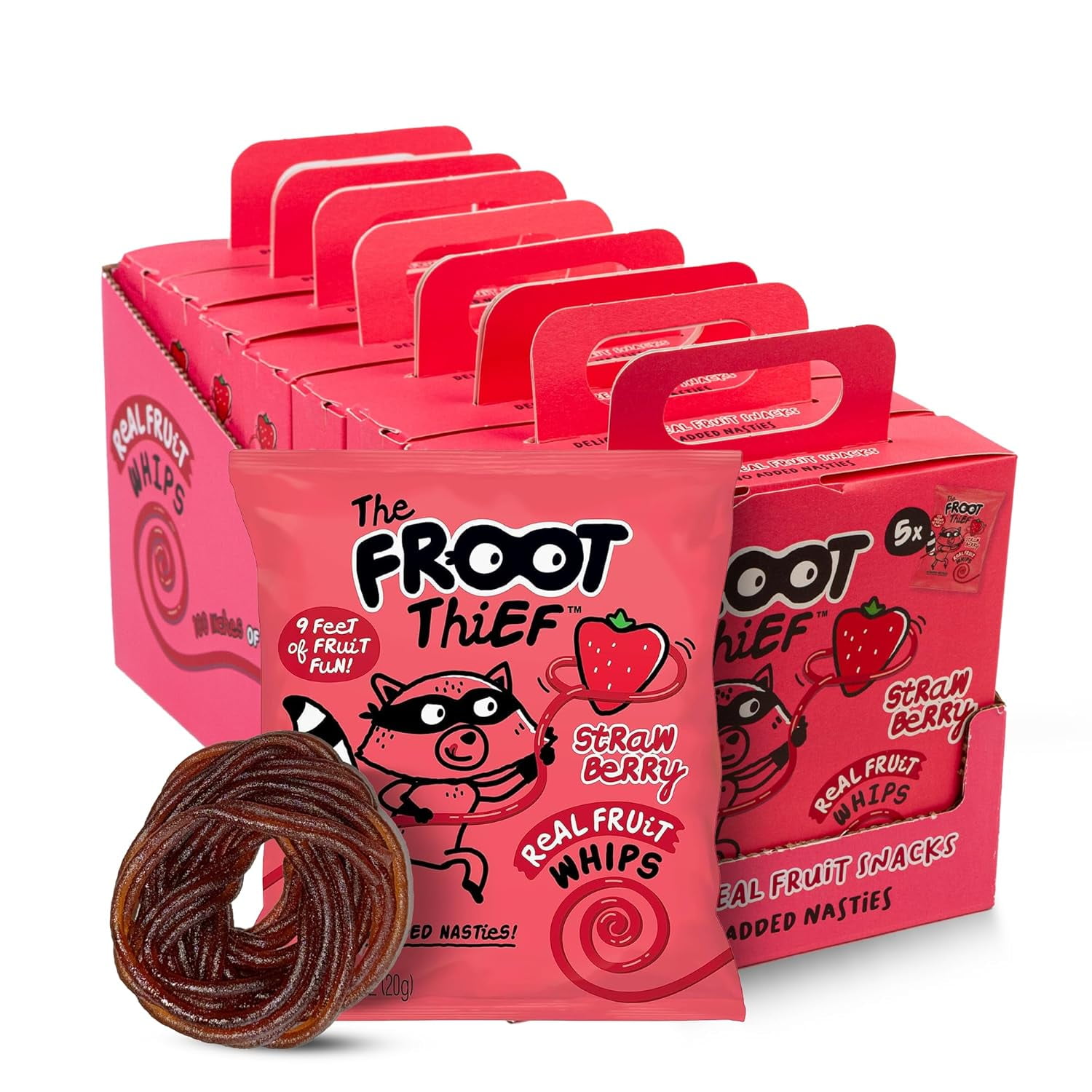 The FROOT Thief Real Fruit Snack Whips, Strawberry, Nut Free, Perfect ...