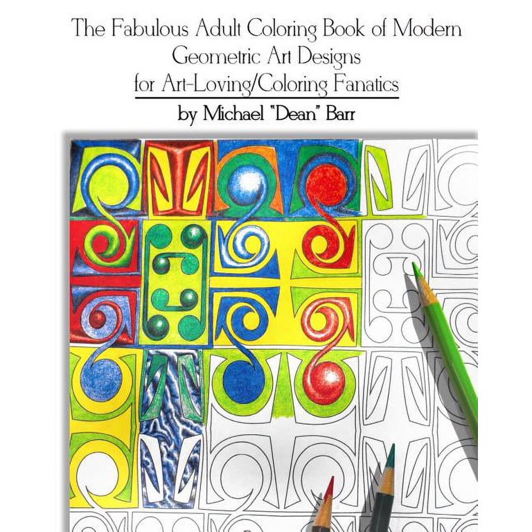 modern art adult coloring book